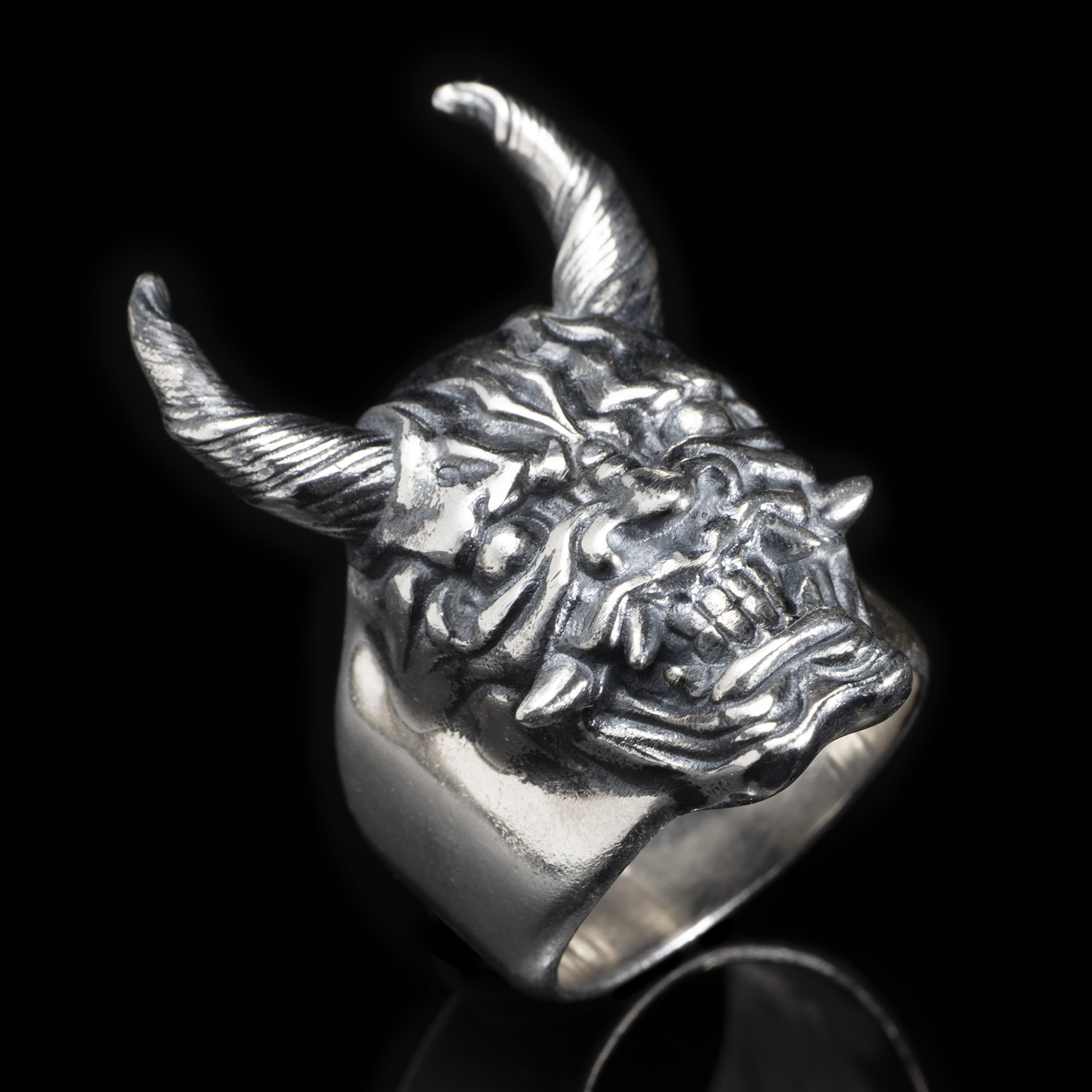 鬼面 Demon face - 3DGold Fusion Golden菲迅金工 - 珠寶3Dprint-3D列印